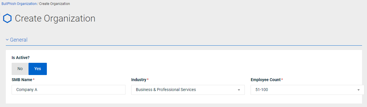Creating an SMB organization