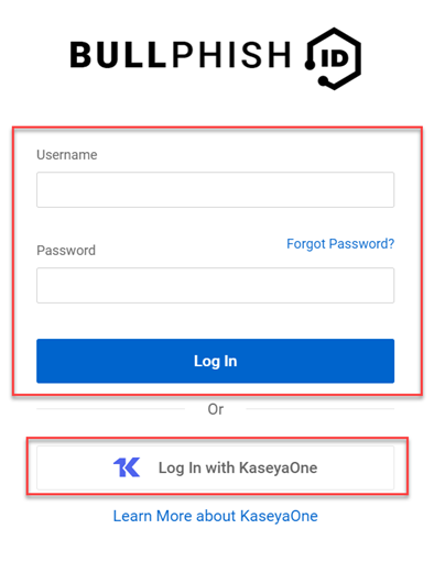 Enabling KaseyaOne Unified Login for your BullPhish ID organization