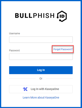 Resetting your BullPhish ID credentials